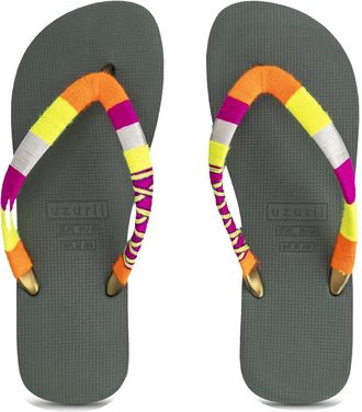 UZURII Slipper & Pantoletten - flip flop Indiana Bronze - Gr. 37_38 - in Gr&uuml;n - f&uuml;r Damen