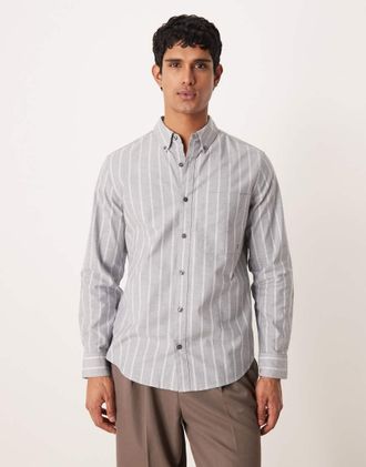 Calvin Klein Jeans Klassisches Oxford-Hemd in Blau gestreift