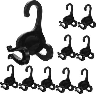 Valiclud 10 Stück Schuhhaken mit Doppel Schlitzen Platzsparend Robustes Kunststoff Geeignet für Sportschuhe Praktische Schuhaufbewahrung für Schrank Garderobe 