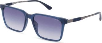 Police Homme, Accessoires, Bleu, Taille: ONE Size Lunettes de soleil carr&eacute;es en ac&eacute;tate