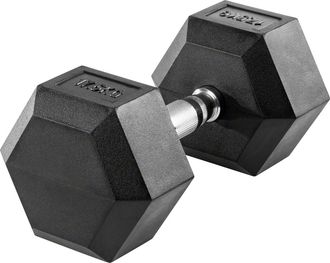 Sport-Tec Hex Kompakthantel aus Gummi, 17,5 kg, Hexagon-Hantel