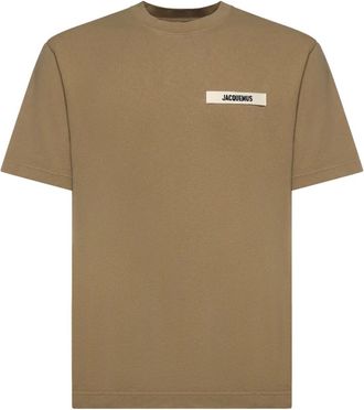 Jacquemus Homme, Tops, Brun, Taille: 2XL Le T-Shirt Grosgrain