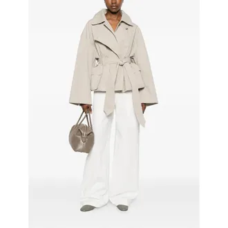 Viktoria Chan Cotton-Blend High-Waisted Wide-Leg Trousers - White