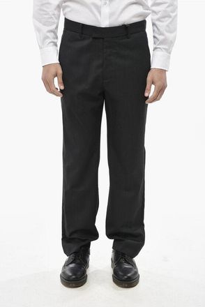AllSaints Wool-Blend Trousers BLACKWATER With Concealed Button Fasteni size 30