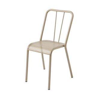 Tolix Chaise empilable T37 - Beige - Acier inoxydable - Designer Xavier Pauchard