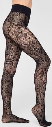 Calzedonia Netzstrumpfhose Mit Liberty-blumenmuster Schwarz