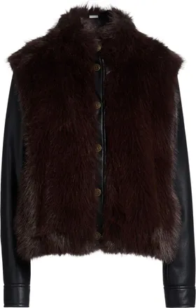 Twin-Set JACKEN & M&Auml;NTEL - Shearling- & Kunstfell auf YOOX.COM