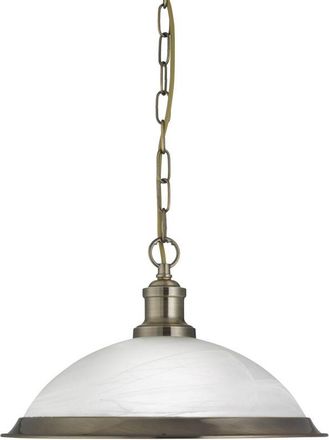 Searchlight Searchlight - bistro - 1LT Suspension Metal Laiton antique et verre marbr&eacute;,E27 max 60w Diam 36cm