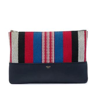 Celine Pre-owned Pochette ray&eacute;e en toile - Femme - Pre-owned - Multicolore - Taille: ONE Size