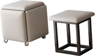 Generic Platzsparende Nesthocker im 5er-Set, stapelbare Mehrzweckhocker, for kleine Wohnungen, Klassenzimmer, Garten, B&uuml;ro, Balkon(Color 6,45x45cm)