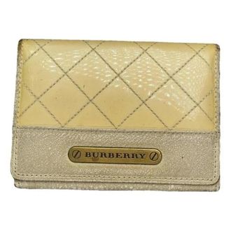 Burberry Portefeuille en cuir Pre-owned - Femme - Pre-owned - Beige - Taille: ONE Size
