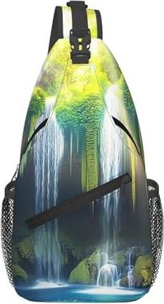 Generic Vast Tropical Waterfall And Jungles Sac &agrave; bandouli&egrave;re Sac &agrave; bandouli&egrave;re Sac &agrave; dos de voyage Sac &agrave; dos &agrave; bandouli&egrave;re pour homme Sac &agrave; dos de randonn&eacute;e