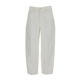 Mother Femme, Jeans, Blanc, Taille: W27 Full Pipe Cropped Jeans
