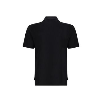 Givenchy Mens Black Cotton Polo Shirt
