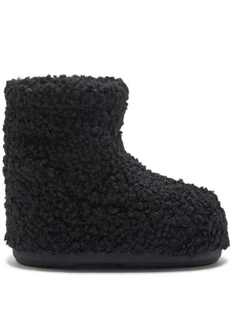 Moon Boot Icon Low Stiefel aus Faux Shearling - Schwarz