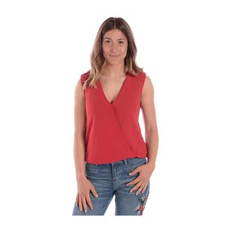 Liu Jo Femme, Tops, Rouge, Taille: 40 FR Top sans manches &agrave; imprim&eacute; floral rouge