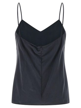 Max Mara Womens Gray Silk Sleeveles T-Shirt
