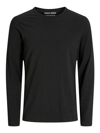 Jack & Jones Jack & Jones Homme O-Neck Tee JJEBASIC T-Shirt &Agrave; Col Rond L/S Noos, Noir, XS EU