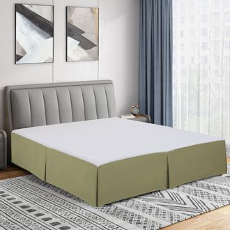 Cathay Home Doppelt geb&uuml;rstete Mikrofaser, plissiert, einfach anzubringen, ultraweich, farbecht und knitterfrei, Salbei, Twin-Size