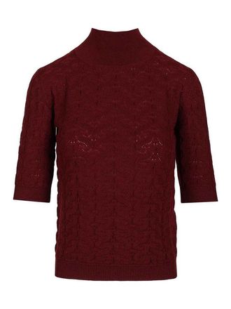 Etro Pull Col Rond - Rouge Brun