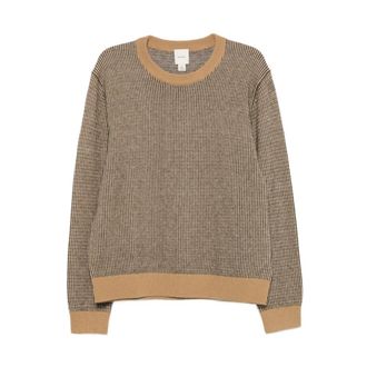 Calvin Klein Rundhals-Pullover mit Mikromuster - - Knitwear - Herren - Braun - M