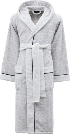 Philipp Plein unisex, V&ecirc;tements de nuit et de d&eacute;tente, Blanc, Taille: L/Xl Peignoir de bain &agrave; capuche