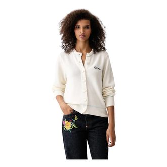 Kenzo Varsity Strickjacke mit Stickerei - - Knitwear - Damen - Beige - S