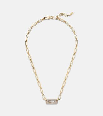 Messika Halskette Move Link aus 18kt Gelbgold mit Diamanten