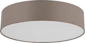 Eglo Connect Romao-C Plafonnier Led &agrave; 1 Ampoule en Acier, Textile et Plastique Blanc, Taupe, avec T&eacute;l&eacute;commande, Changement de Temp&eacute;rature (Chaud, Neutre, F