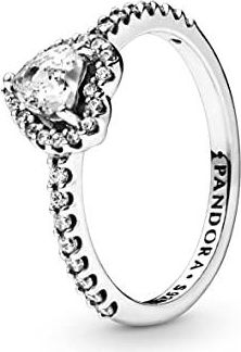 Pandora Pandora Timeless Bague Coeur Élevé en argent sterling avec zircones cubiques transparentes, taille 48