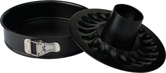 Lares Springform/Backform/Kuchenform mit Rohrboden - leicht zu reinigen - Antihaftbeschichtung - Ø28cm - Made in Germany
