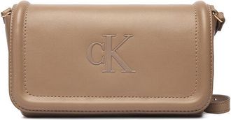 Calvin Klein Handtasche Bold Ck Flap Crossbody LV04F1027G Braun