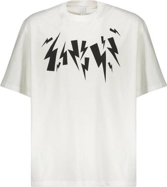Neil Barrett Homme, Tops, Blanc, Taille: 2XL T-shirt Graphique