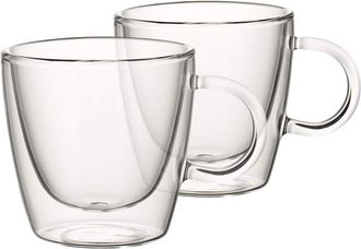 Villeroy & Boch Artesano Hot und Cold Beverages Tasse M, 2er-Set, 220 ml, Borosilikatglas, Klar
