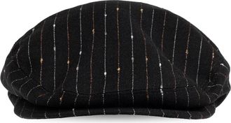 Dolce & Gabbana Homme, Accessoires, Noir, Taille: 58 CM Casquette Plate &agrave; Rayures
