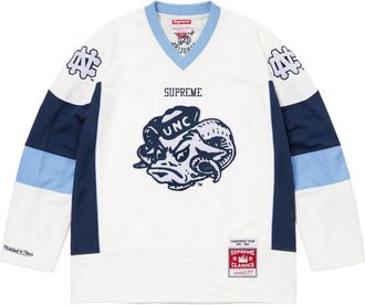 SUPREME maillot de hockey Mitchell & Ness NCAA UNC - Blanc