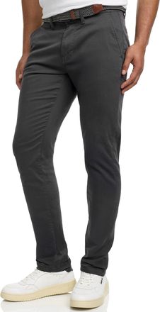 Indicode Herren Eary Chinohose Stretchhose | Chino Herrenhose Super Stretch Stoffhose Dk Grey, 36/34