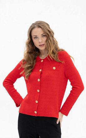 Passioni Cardigan mit Strukturmuster