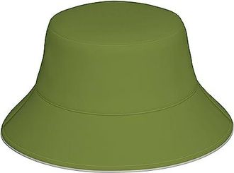 Generic Chapeau De Seau Unisexe Image Vert Fonc&eacute; Uni Femme Chapeau De P&ecirc;cheur Pliable &Agrave; Large Bord Bonnet Soleil, pour La Randonn&eacute;e, Chasse, Sports, 56-58cm