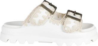 Mou Femme, Chaussures, Blanc, Taille: 38 EU Eva One-Piece Slide Two Buckle