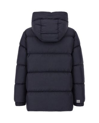 Max Mara Womens Quilted Down Jacket Midnight Blue Polyester