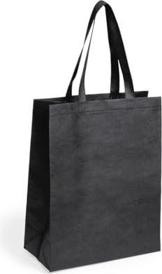 Generico Sac shopper tnt Shopping Poign&eacute;es Longues sac &agrave; main Femme Durable Shopping, Noir