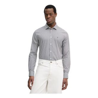 Trussardi Gestreiftes Hemd mit Logo-Detail - - Shirts - Herren - Blau - 4XL