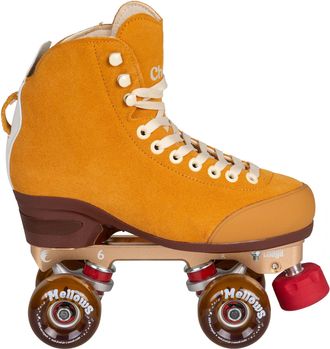 Chaya Rollschuhe Premium Maple Syrup - Roller Skates für Damen und Herren im Retro-Look für Roller-Disco - Roll-Schuhe in Braun