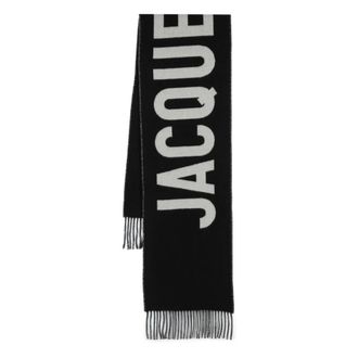 Jacquemus Luxuri&ouml;ser Logo-Muster Wollschal - - Accessories - Herren - Schwarzk - ONE SIZE