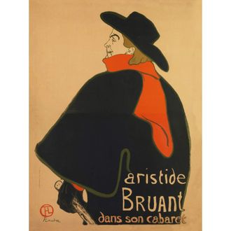 Artery8 Toulouse Lautrec Aristide Bruant in seinem Kabarett Ungerahmter extragro&szlig;er Druck