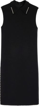 Jil Sander robe cloutée à col claudine - Noir