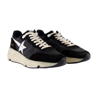 Golden Goose Mens Running Sneakers - Golden Goose Deluxe Brand Leather Black Calfskin Shoes