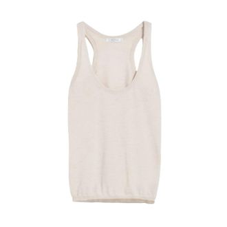 Max Mara Tanktop aus reinem Kaschmirgarn - - Tops - Damen - Beige - M