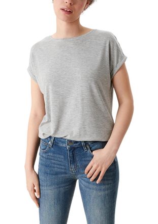 QS by s.Oliver s.Oliver Damen 2106806 T-Shirt, 9400 grau, XL